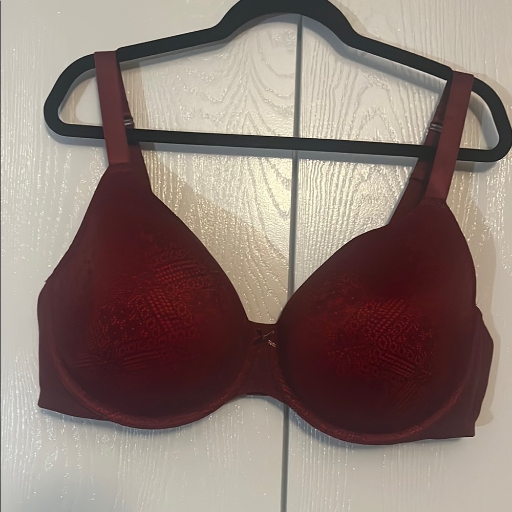 Cacique Burgundy/ Red Oak Underwire Bra - Gem